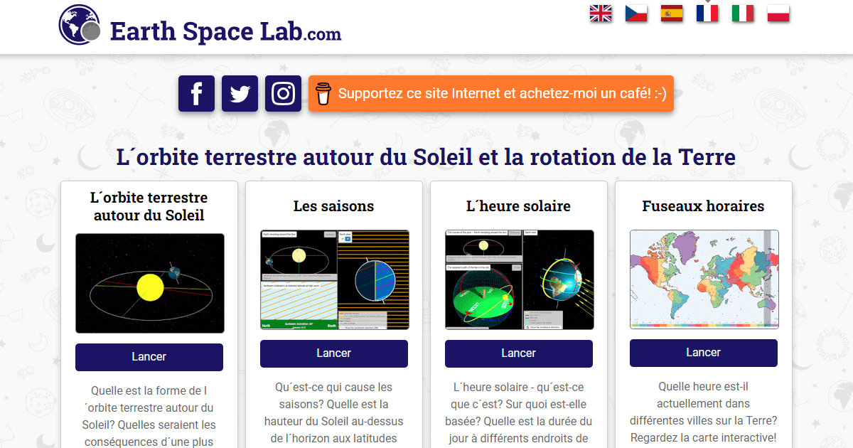 Earth Space Lab – Animations interactives 3D 🌍